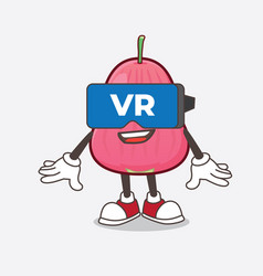 Java apple cartoon mascot character working Vector Image