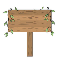 Wooden sign cartoon Royalty Free Vector Image - VectorStock