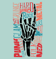 Rock star print for t-shirt banner billboard Vector Image