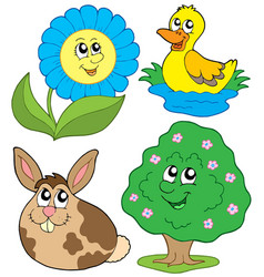 Spring animals collection Royalty Free Vector Image
