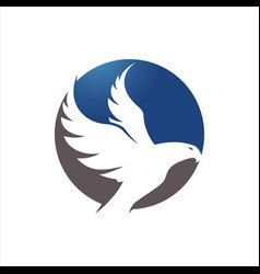 Creative and modern head hawk bird logo design Vector Image