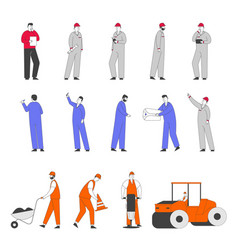 Worker with a wheelbarrow Royalty Free Vector Image