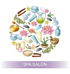 Spa round banner Royalty Free Vector Image - VectorStock