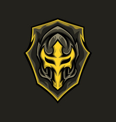 Leader shield esport gaming mascot Royalty Free Vector Image