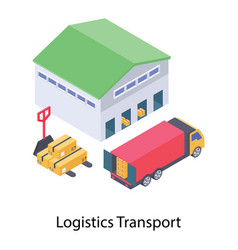 Cargo container loading Royalty Free Vector Image