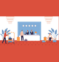 Welcome to hotel cartoon poster Royalty Free Vector Image