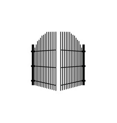 Open gate logo Royalty Free Vector Image - VectorStock