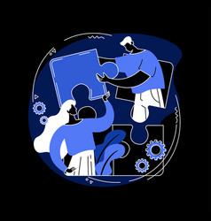 Collaboration abstract concept Royalty Free Vector Image