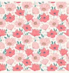 Flowers seamless pattern Royalty Free Vector Image