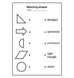 Geometry shape matching game educational Vector Image