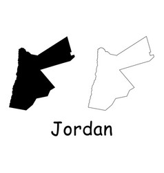 Jordan - outline map Royalty Free Vector Image