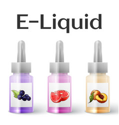 Vape bottles with liquid Royalty Free Vector Image