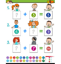 Mathematical educational game Royalty Free Vector Image