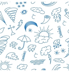 Cute hand drawn clouds funny weather theme Vector Image