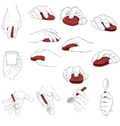 Hand holding mouse Royalty Free Vector Image - VectorStock