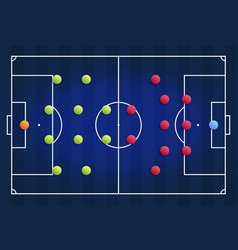 Football tactic board magnetic board Royalty Free Vector