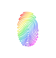 Linear fingerprint scanning icon Royalty Free Vector Image