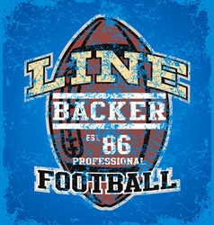 Line backer Royalty Free Vector Image - VectorStock