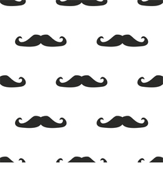 Seamless pattern with color mustache Royalty Free Vector