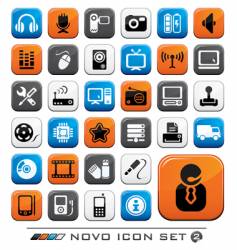 Video and audio icon set Royalty Free Vector Image
