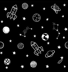 Childish seamless pattern with hand drawn animals Vector Image