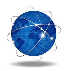 Abstract earth connect symbol Royalty Free Vector Image