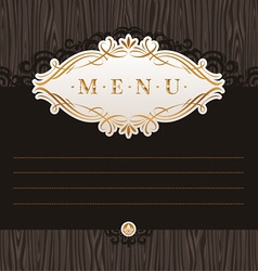 Golden frame with paper banner Royalty Free Vector Image