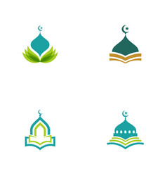 Islamic school icon design Royalty Free Vector Image