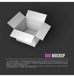 Open box mockup template Royalty Free Vector Image