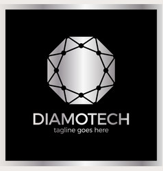 Diamond tech logo Royalty Free Vector Image - VectorStock