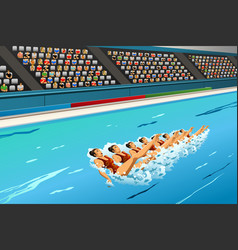 Swim team cartoon Royalty Free Vector Image - VectorStock