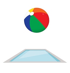 Inflatable beach ball Cartoon Royalty Free Vector Image