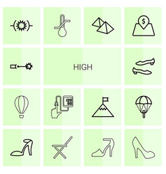 7 high icons Royalty Free Vector Image - VectorStock