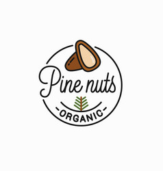 Pine cone icon forest and christmas emblem Vector Image