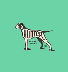 Pointer dog logo Royalty Free Vector Image - VectorStock