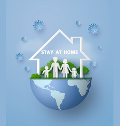 Stay home during coronavirus epidemic Royalty Free Vector