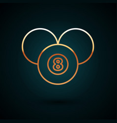 Glowing neon line billiard pool snooker 8 ball Vector Image