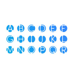 Flat icons alphabet Royalty Free Vector Image - VectorStock