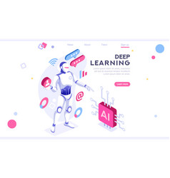 Artificial intelligence banner Royalty Free Vector Image