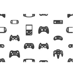 Gamer pattern seamless print with game controller Vector Image