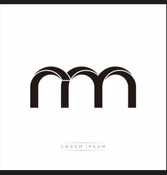 Rm initial letter split lowercase logo modern Vector Image