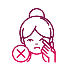 Coronavirus covid19 19 avoid touching your eyes Vector Image