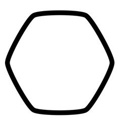 Rounded square contour outline shape soft smooth Vector Image