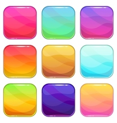 Colorful glossy buttons set Royalty Free Vector Image