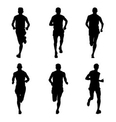 Female athlete runner winning marathon Royalty Free Vector