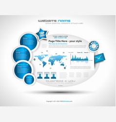 Complex Website Template Royalty Free Vector Image