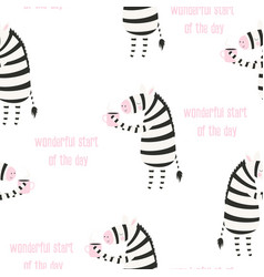 Cute little zebra print Royalty Free Vector Image