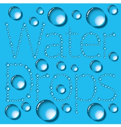 Water drop word Royalty Free Vector Image - VectorStock