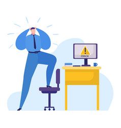 Work problems cartoon flat Royalty Free Vector Image