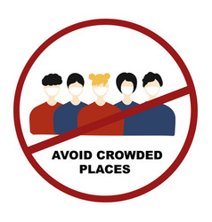Avoid crowded places concept quarantine Royalty Free Vector